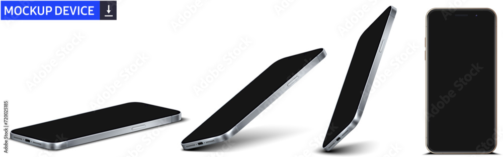 High-resolution smartphone mockups showcasing different perspectives ...