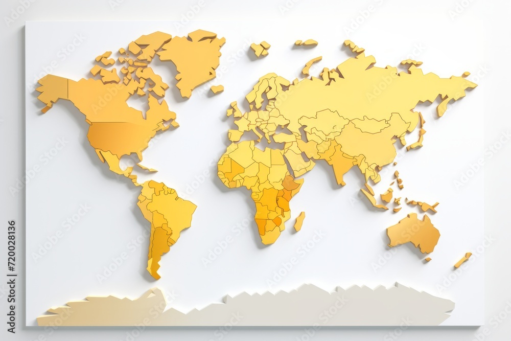 World Map Infographic, Highlighting Population Density and Urban Areas ...