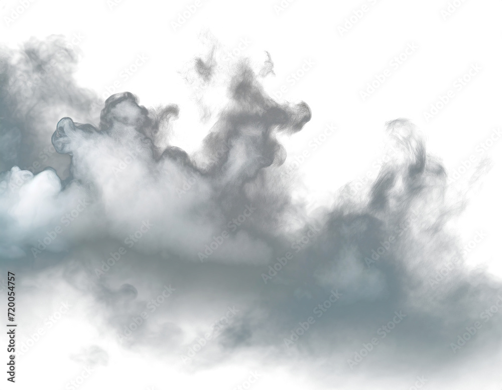 Realistic fog effect on transparent background, enhancing atmosphere ...