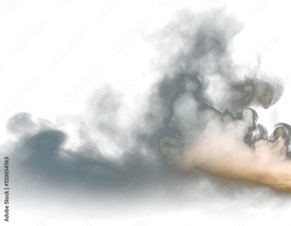 Realistic fog effect on transparent background, enhancing atmosphere ...