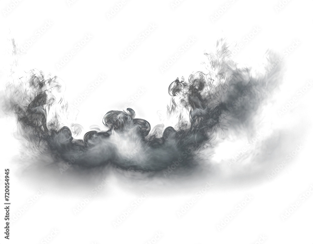 Realistic fog effect on transparent background, enhancing atmosphere ...