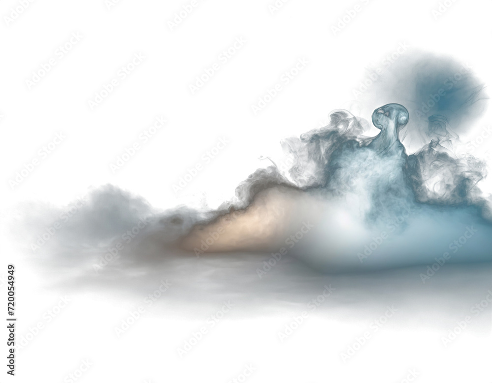 Realistic fog effect on transparent background, enhancing atmosphere ...