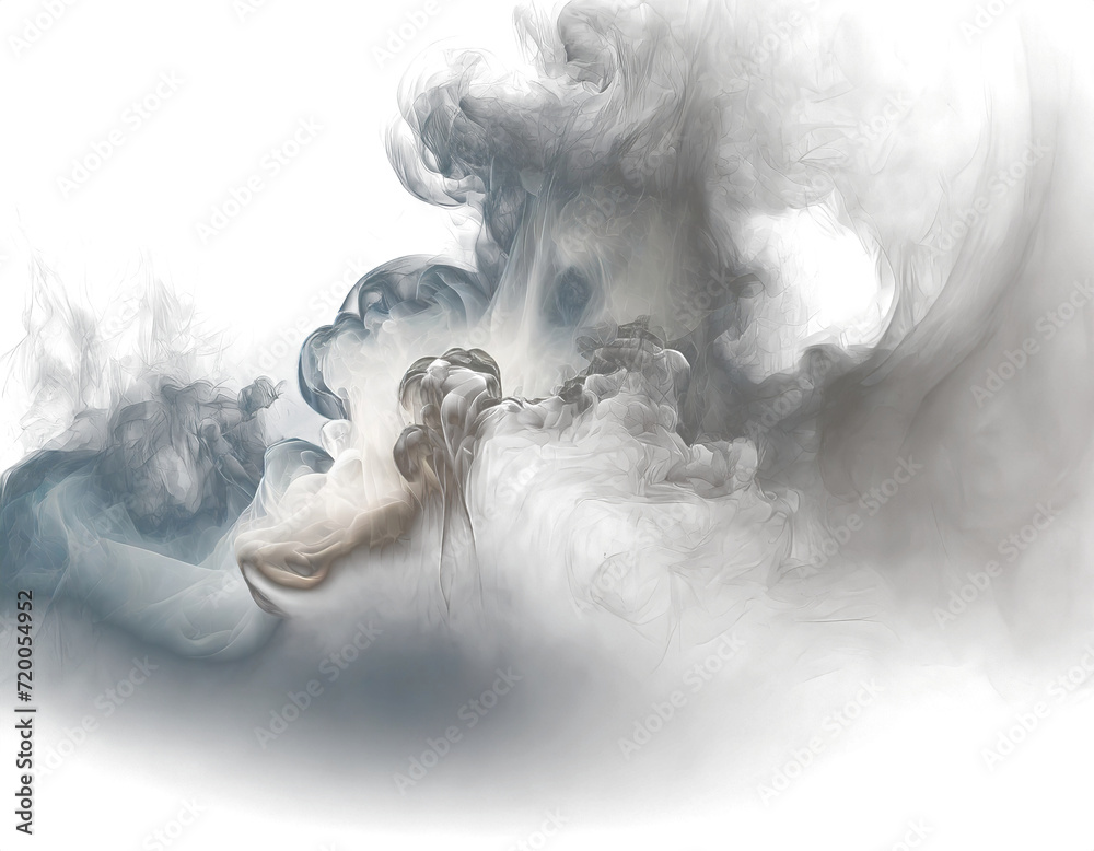 Realistic fog effect on transparent background, enhancing atmosphere ...