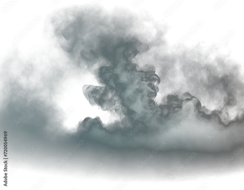 Realistic fog effect on transparent background, enhancing atmosphere ...