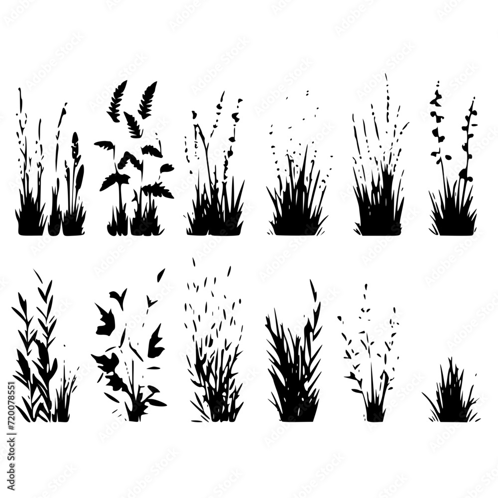GRASS SVG, Grass Bundle Svg, Grass Cricut, Grass Clipart, Grass Vector ...
