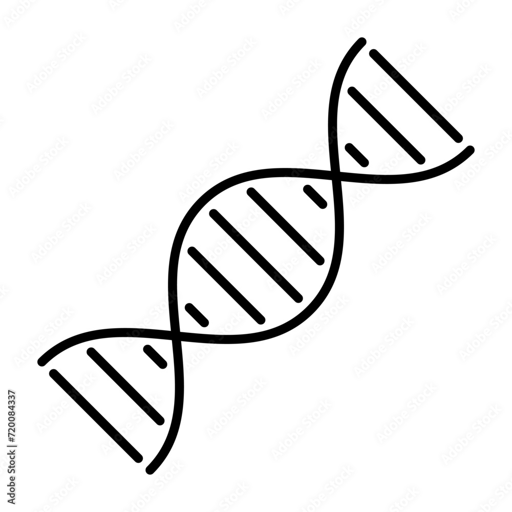 DNA helix icon template, human DNA genetic symbol, gene biology Stock ...