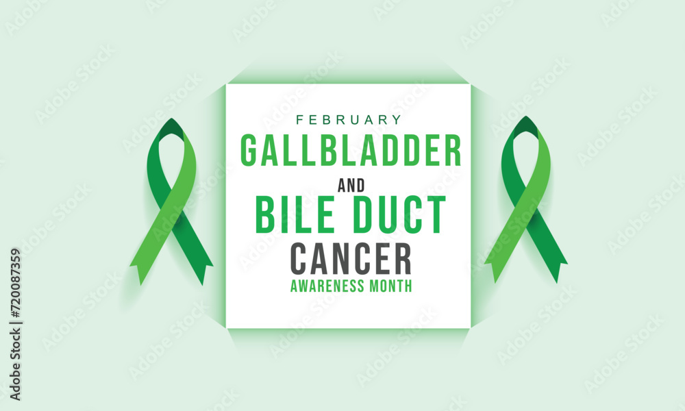Gallbladder and Bile Duct Cancer Awareness Month. background, banner ...