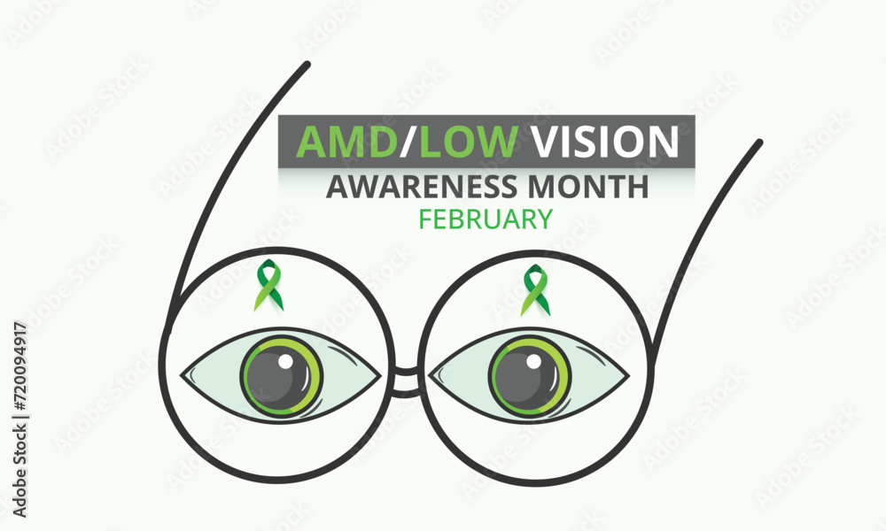 AMD Low vision awareness month. background, banner, card, poster ...