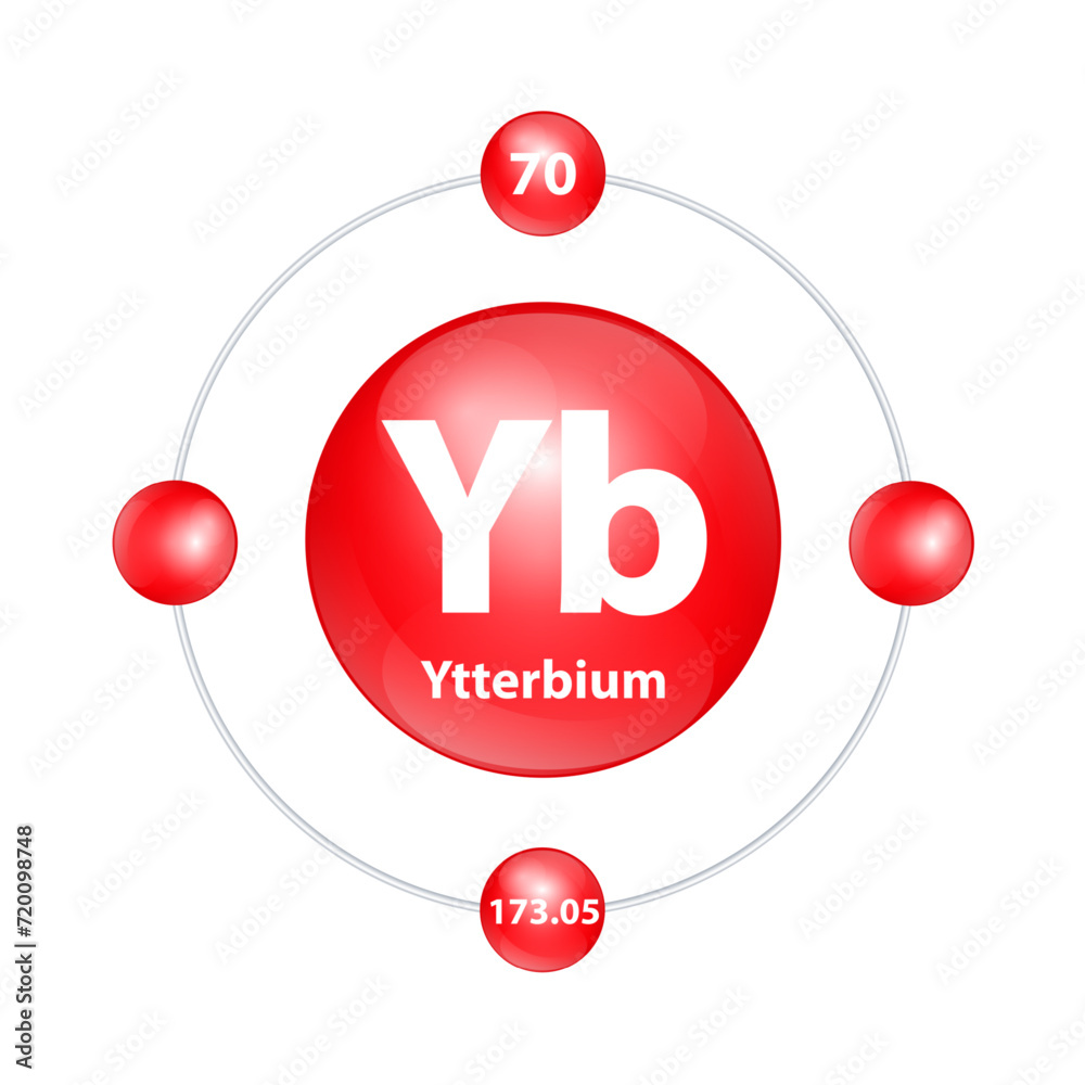 Ytterbium (Yb) Icon structure chemical element round shape circle light ... Ytterbium (Yb) Icon structure chemical element round shape circle light ...
