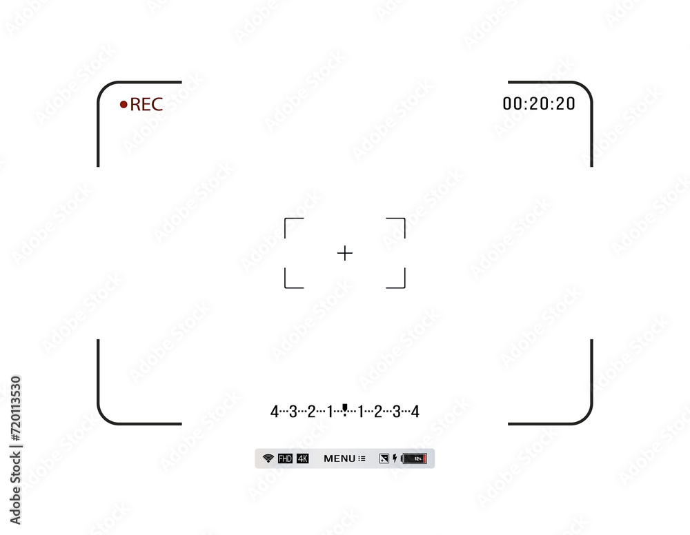 Focus the camera screen png. Increase screen focus and battery status. Improve video quality and ...