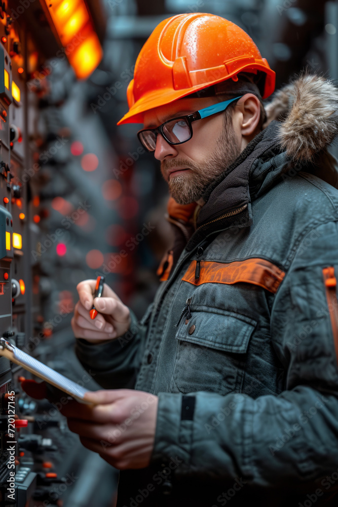 Male electrician, system and electrical substation for power ...