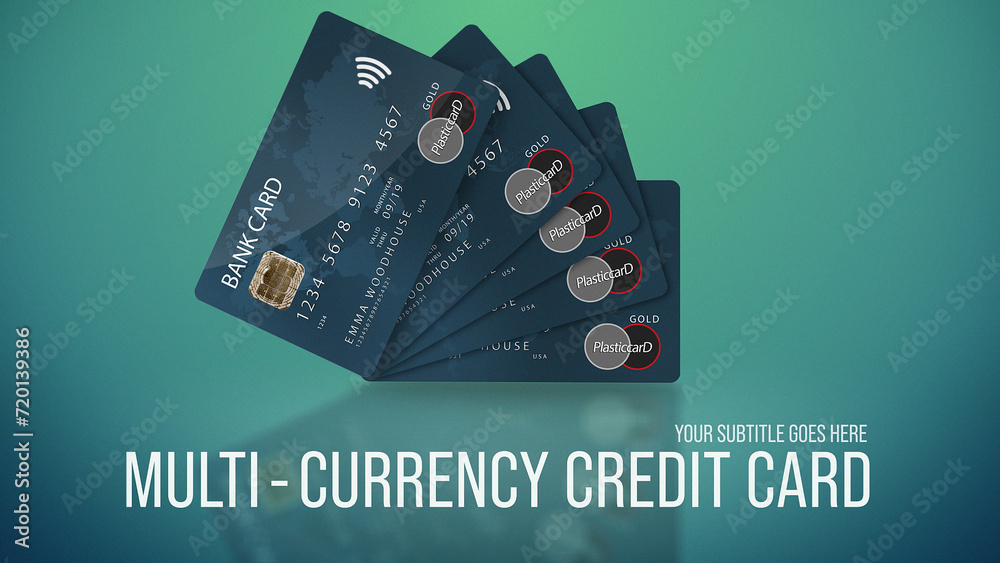Multi Currency Credit Card Stock Template | Adobe Stock