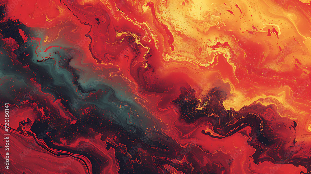Fiery lava flow gradient in intense reds, oranges, and yellows, with a ...