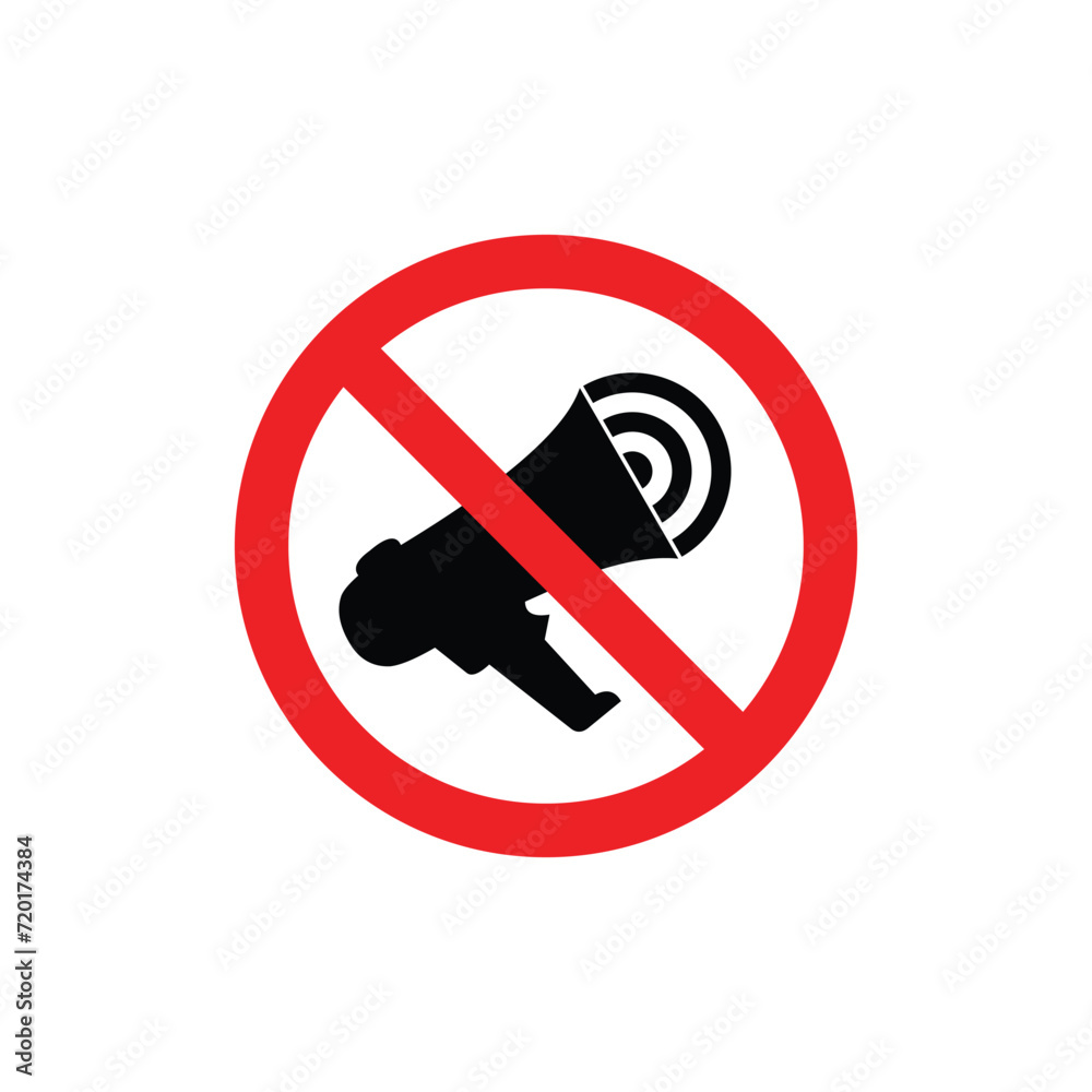 do not use loudspeakers here, signs prohibit loud noises Stock Vector ...