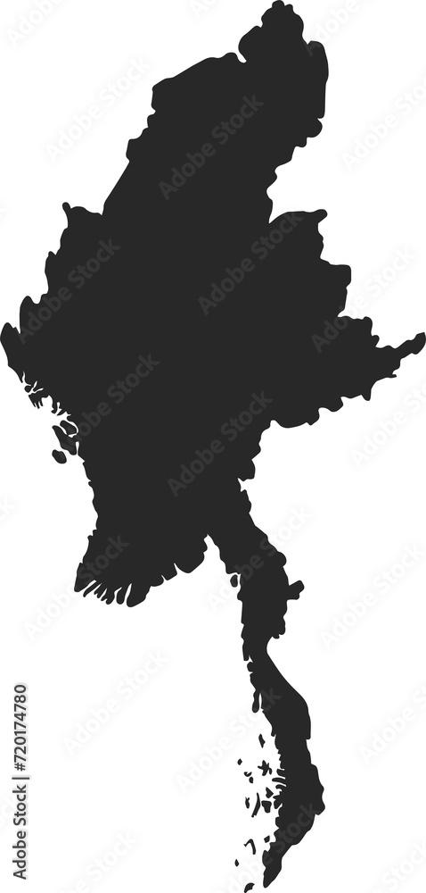 Poster country map myanmar – Wall Art | UkPosters