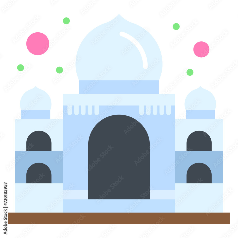 Taj Mahal Icon, Indian Landmark, Taj Mahal Illustration, Monument, Taj ...