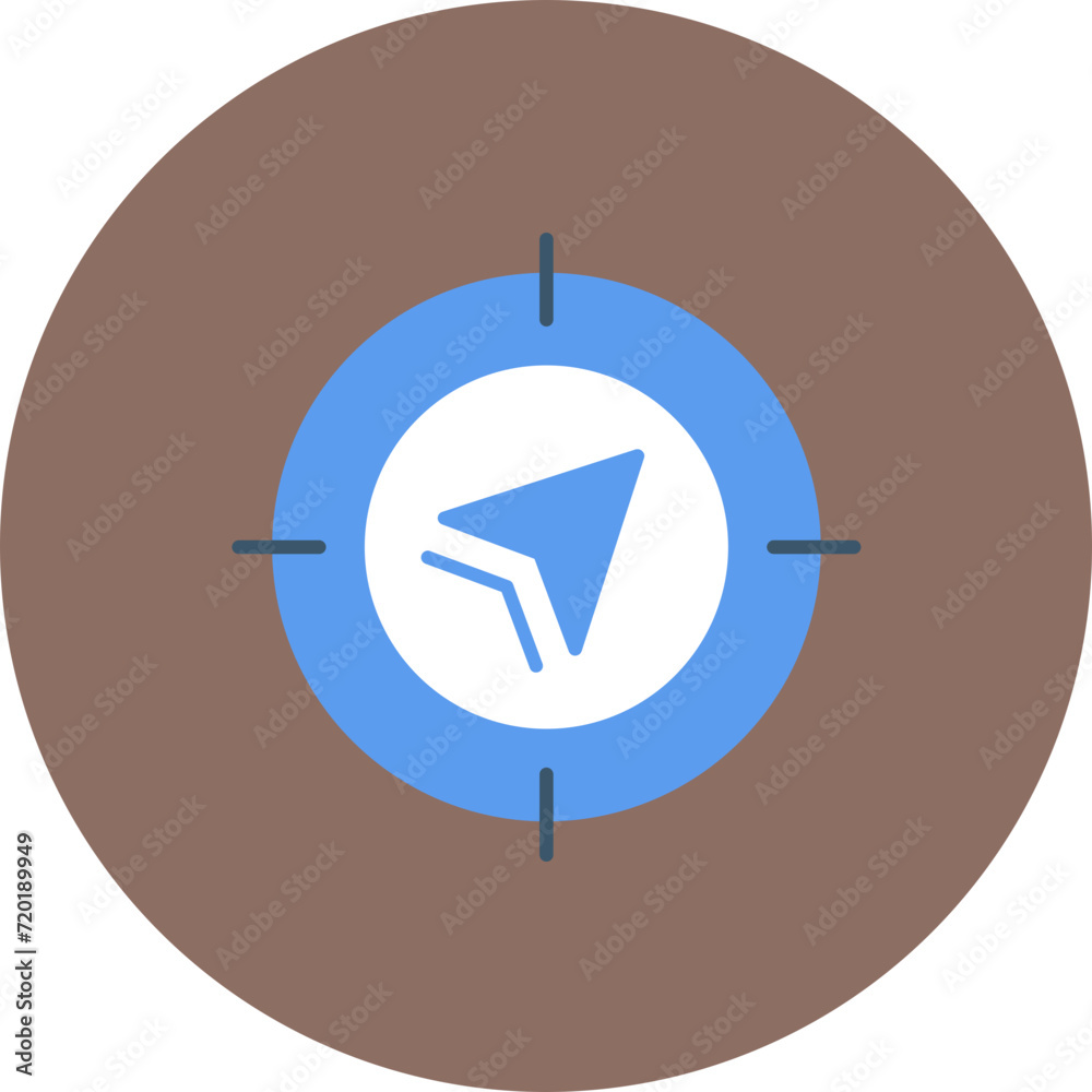 Current Location icon vector image. Can be used for Map and Navigation ...