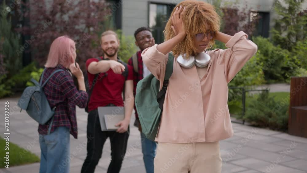 Aggressive abuse multiracial students gen z diversity pupils mock ...