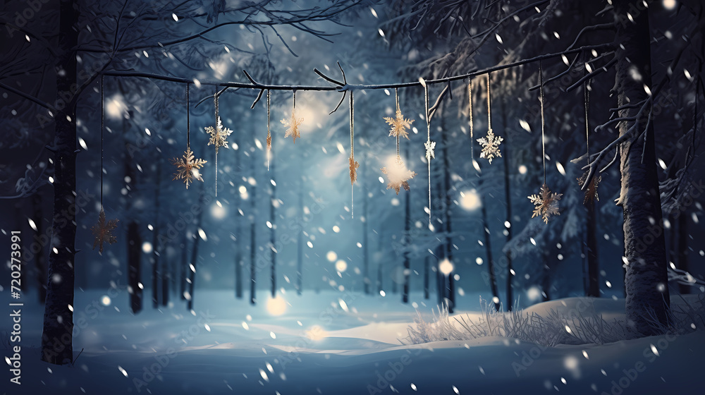 Festive snowflake background with beautiful design and space for text ...