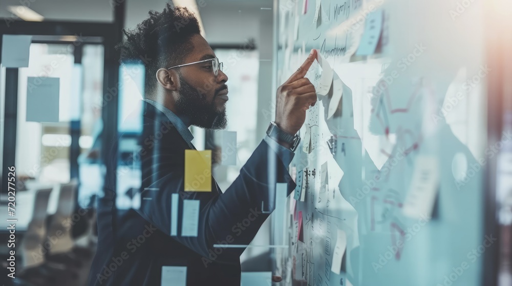Creative Minds at Work: Team Collaborating on a Whiteboard, Mapping ...