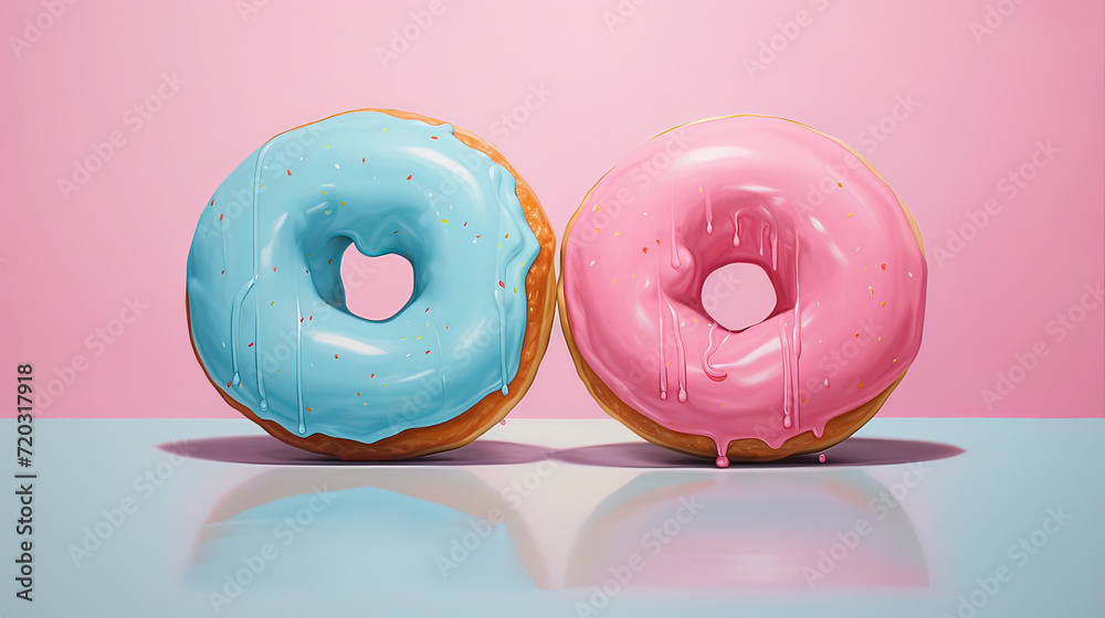 Abstract Minimalist Love Connection Donut Moments Background Ai ...