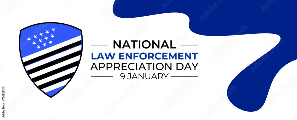 United States national law enforcement day banner vector design with ...