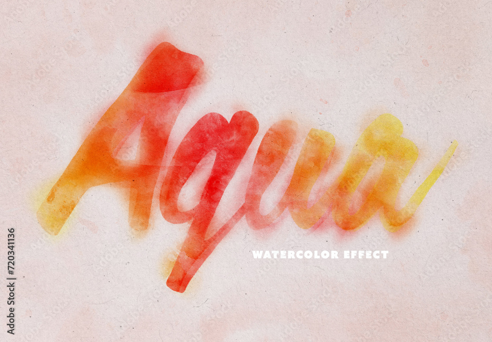 Watercolor Paint Text And Logo Mockup Stock Template | Adobe Stock