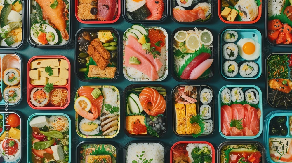 collage featuring lunchboxes from around the world, showcasing the ...