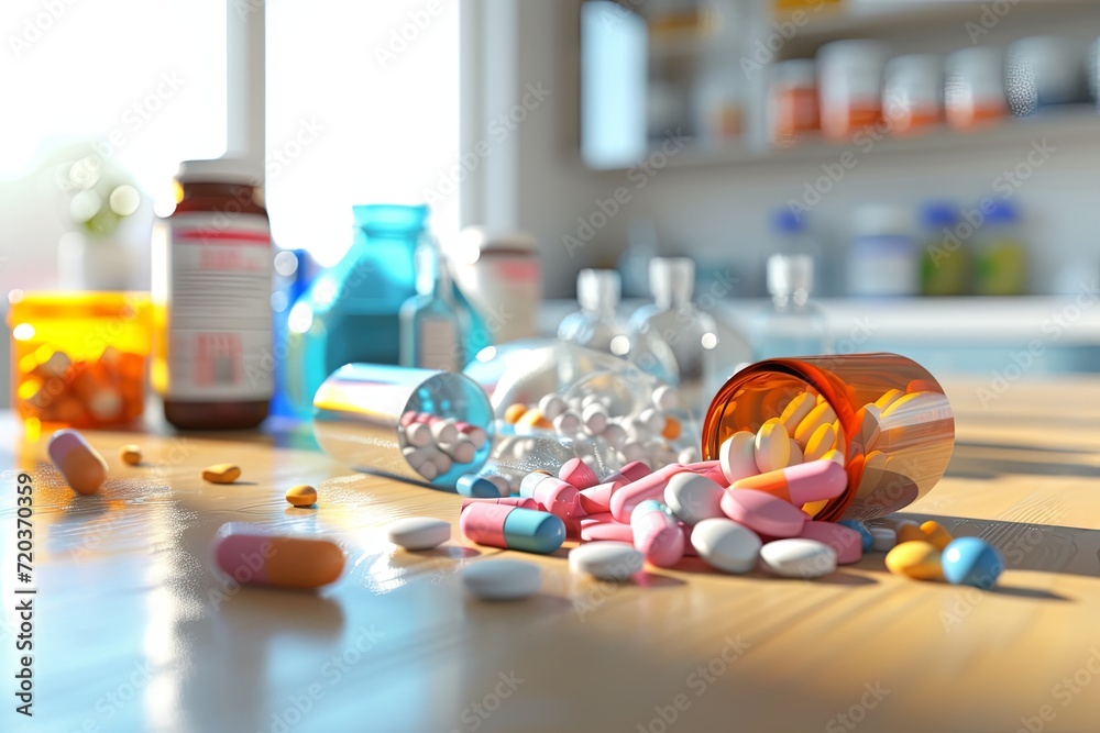 Foto de Tablets and pills daily medicine. Phentermine and Atrial ...