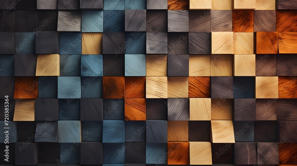 Geometric Shapes with Natural Wood Textures Background. Modern abstract ...
