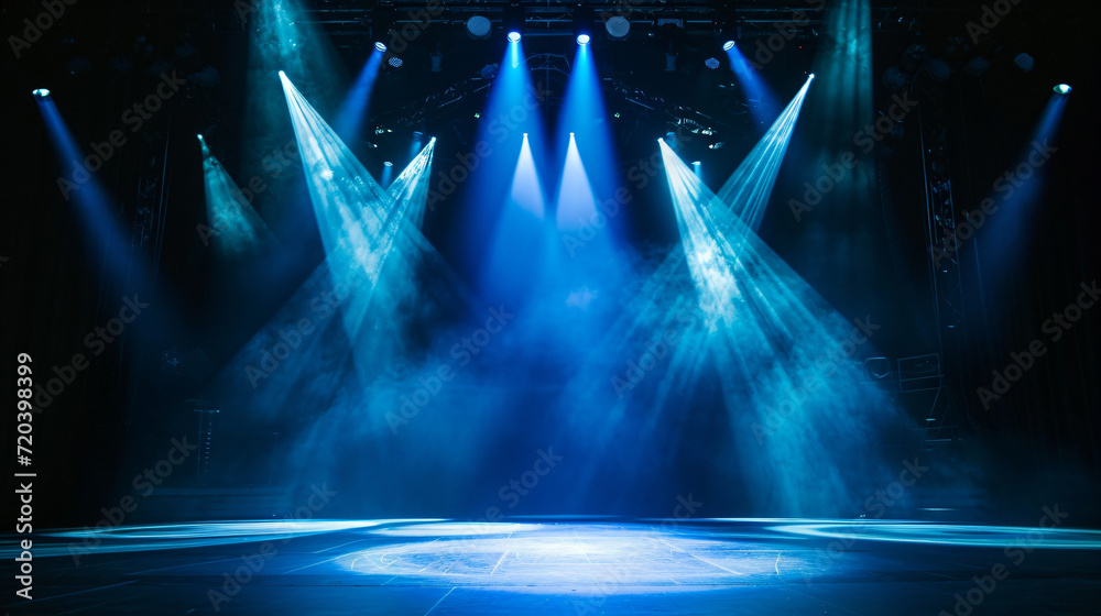 Opera Spotlight: Illuminated Theater Stage with Vibrant Backdrop Stock ...