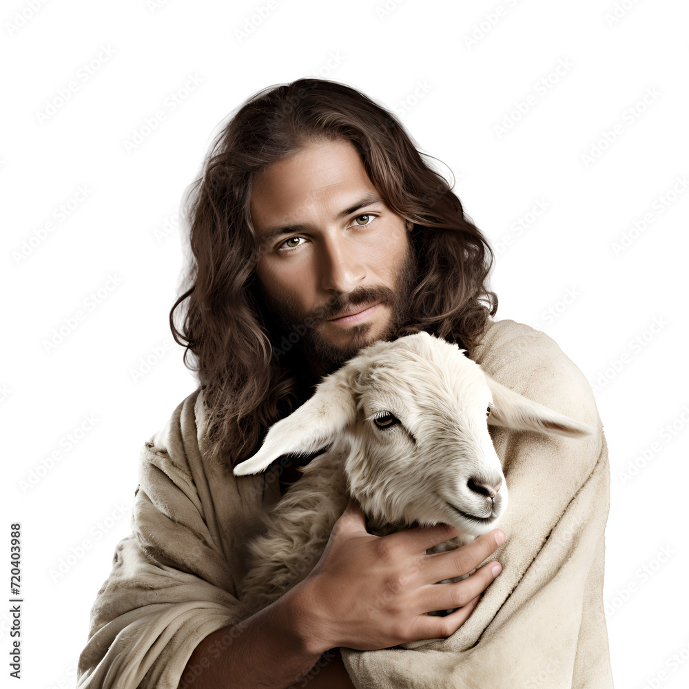 Jesus Christ of Christianity Carrying a Lost Sheep: A Symbol of ...