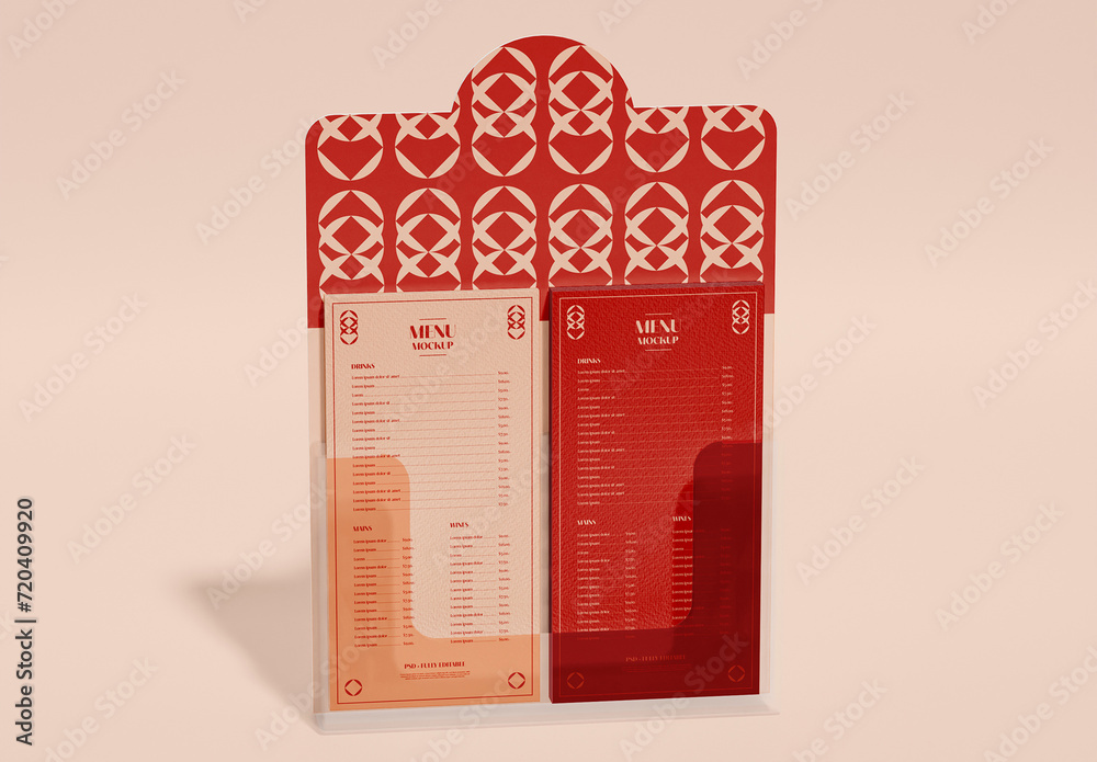 Two Standing Menus Mockup Stock Template | Adobe Stock