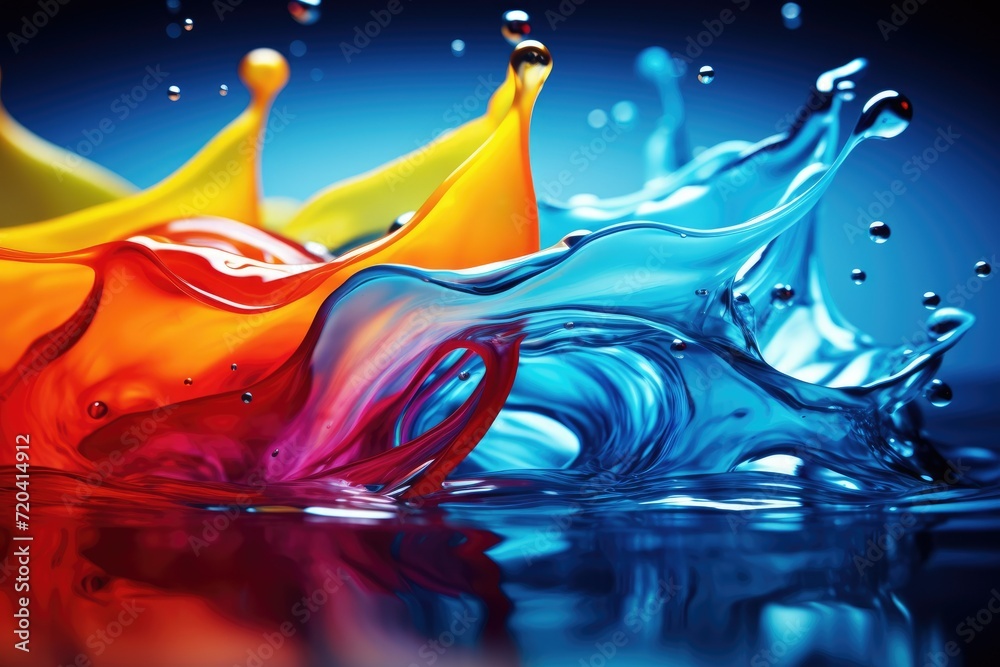 Color drop into water wallpaper, Paint and ink dropping into water ...