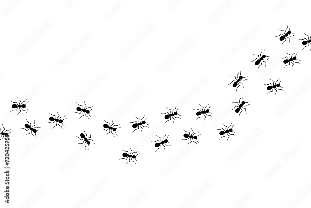 Ants marching across screen Stock Vector | Adobe Stock