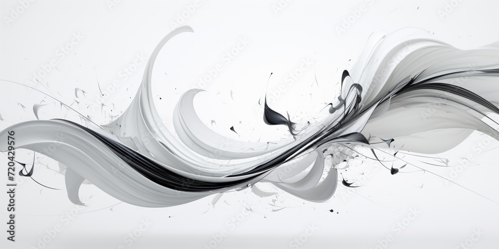 abstract kinetic art in white background, white curve lux wallpaper ...
