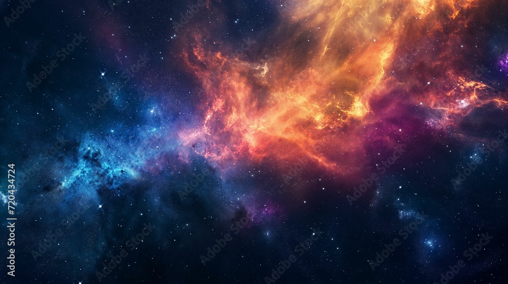 Deep Space Background: Nebulae and Stars in Expansive and Mysterious ...