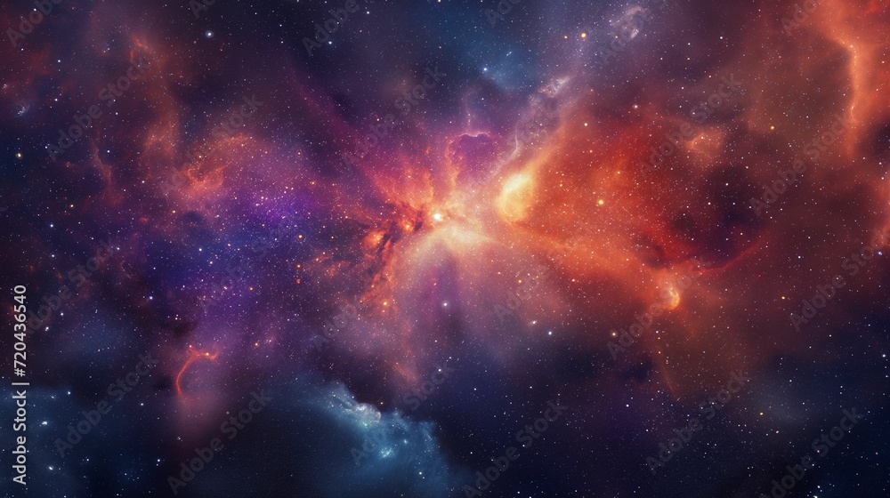 Deep Space Background: Nebulae and Stars in Expansive and Mysterious ...