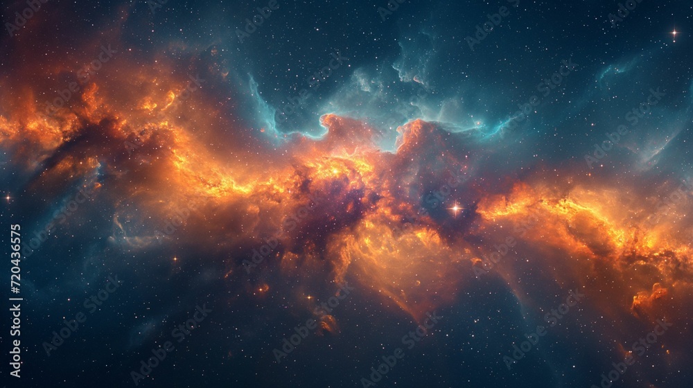 Deep Space Background: Nebulae and Stars in Expansive and Mysterious ...
