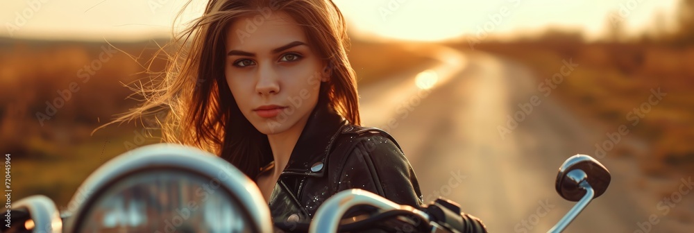 Beautiful Woman in the Born to be Wild and Free Fashion Style - Girl ...
