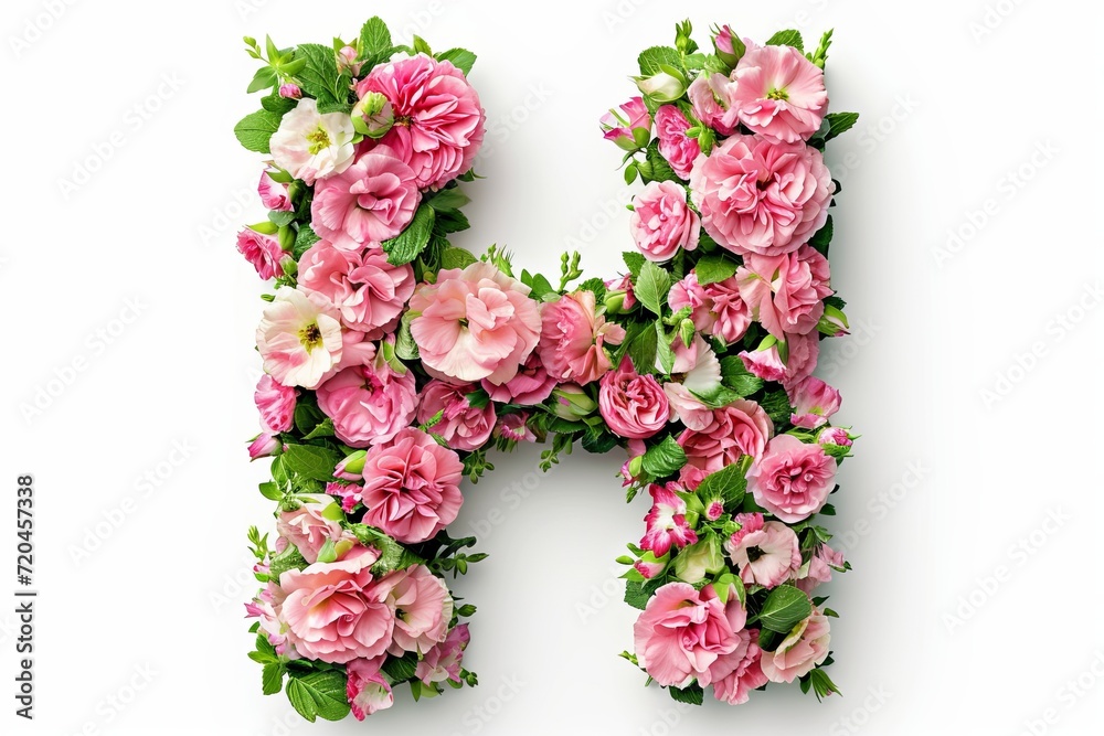 Bold letter h character on clean white background for design projects ...