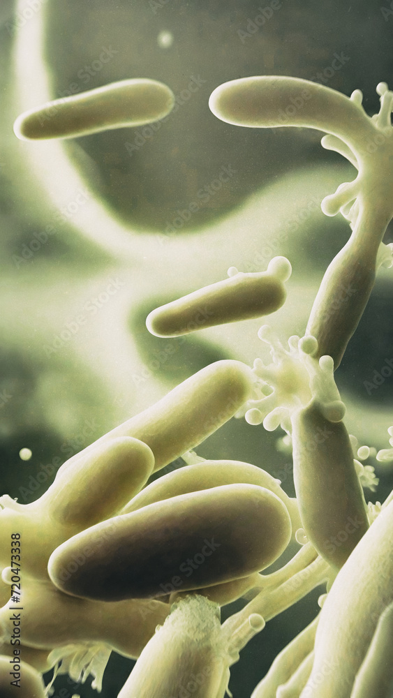 Bacteria, fungi, mold, and yeast on a dark background - candida yeast ...