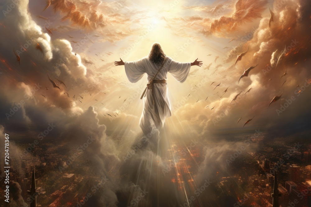 Second coming of Jesus Christ, Ascension of Jesus in clouds Second ...