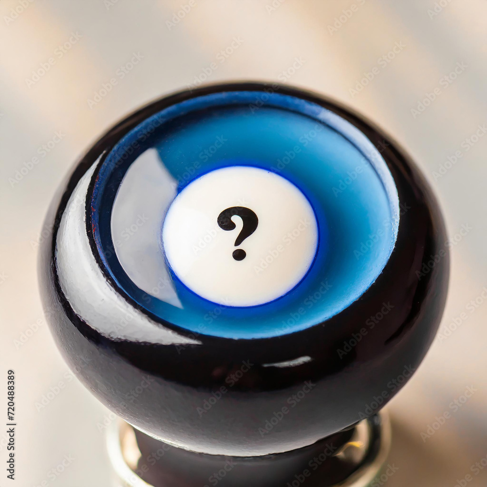 Magic eight ball with prediction Absolutely on light background ...