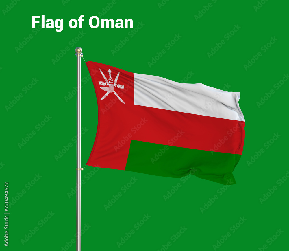 Flag Of Oman, Oman flag, National flag of Oman. Pole flag of Oman ...