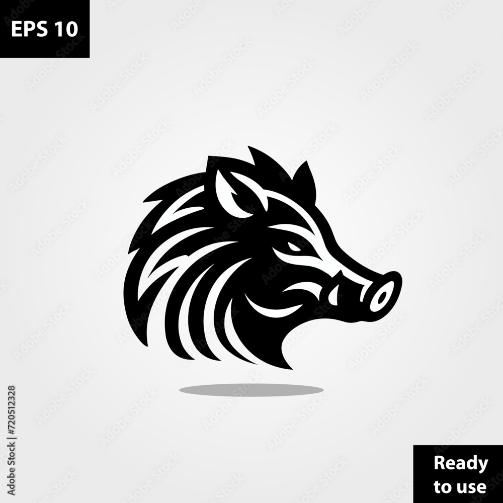 Boar mascot e-sport logo company vector template design ready to use ...