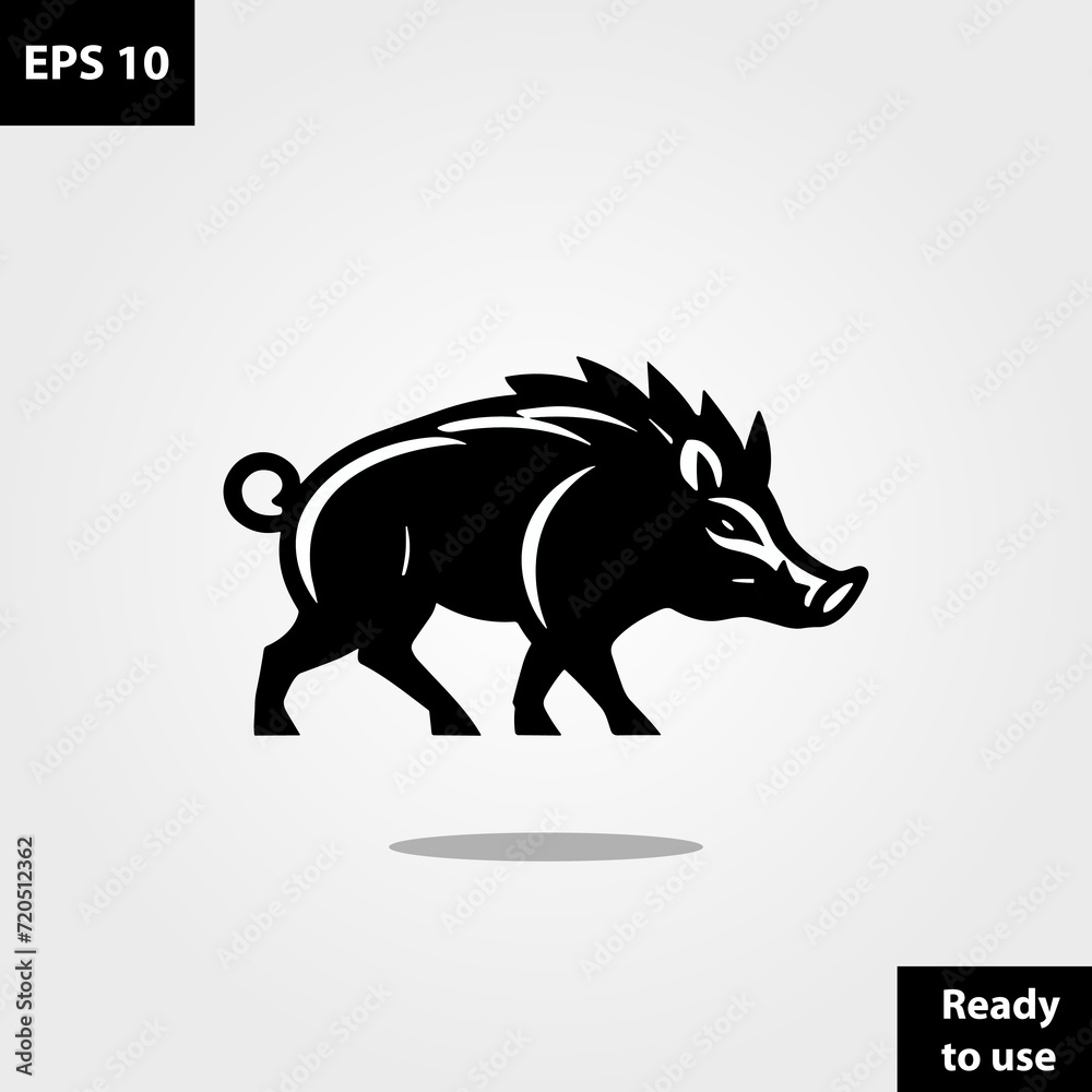Boar mascot e-sport logo company vector template design ready to use ...