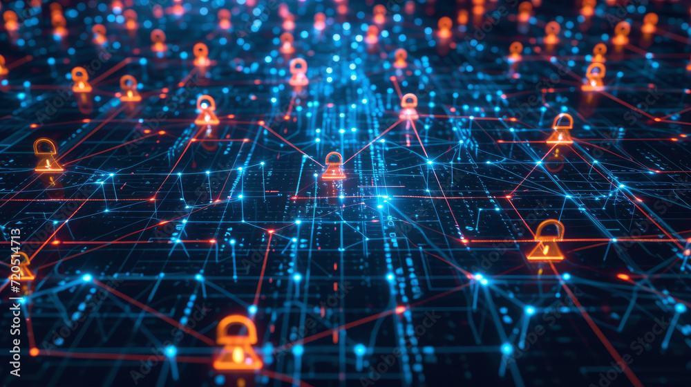 This visual captures the essence of secure network connections ...