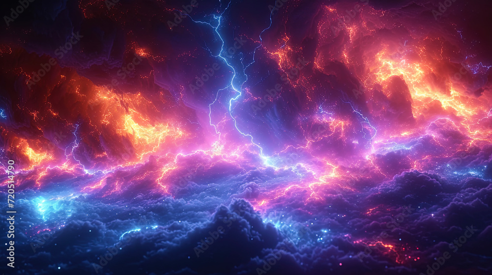Abstract texture of lightning unusual forms and contours of lightning ...