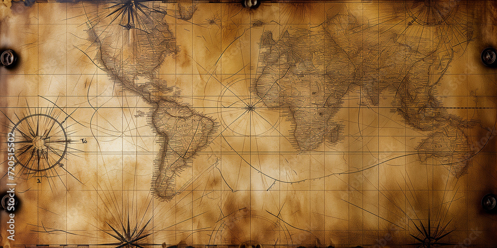 Old sea map concept background Stock Illustration | Adobe Stock